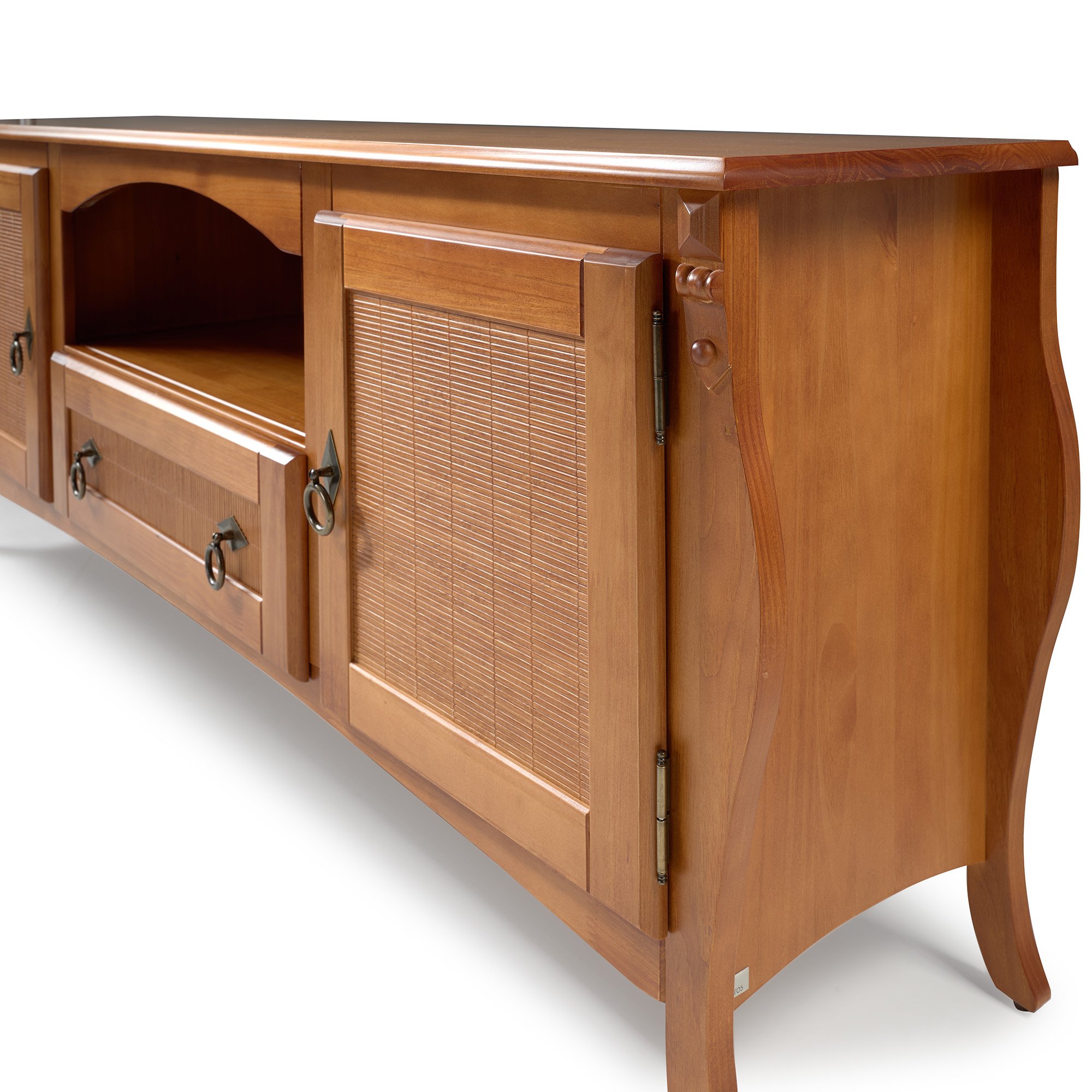 Rack Rústico de 1,73cm Marselha em Madeira Maciça de Taeda cor Pinhão 3008P