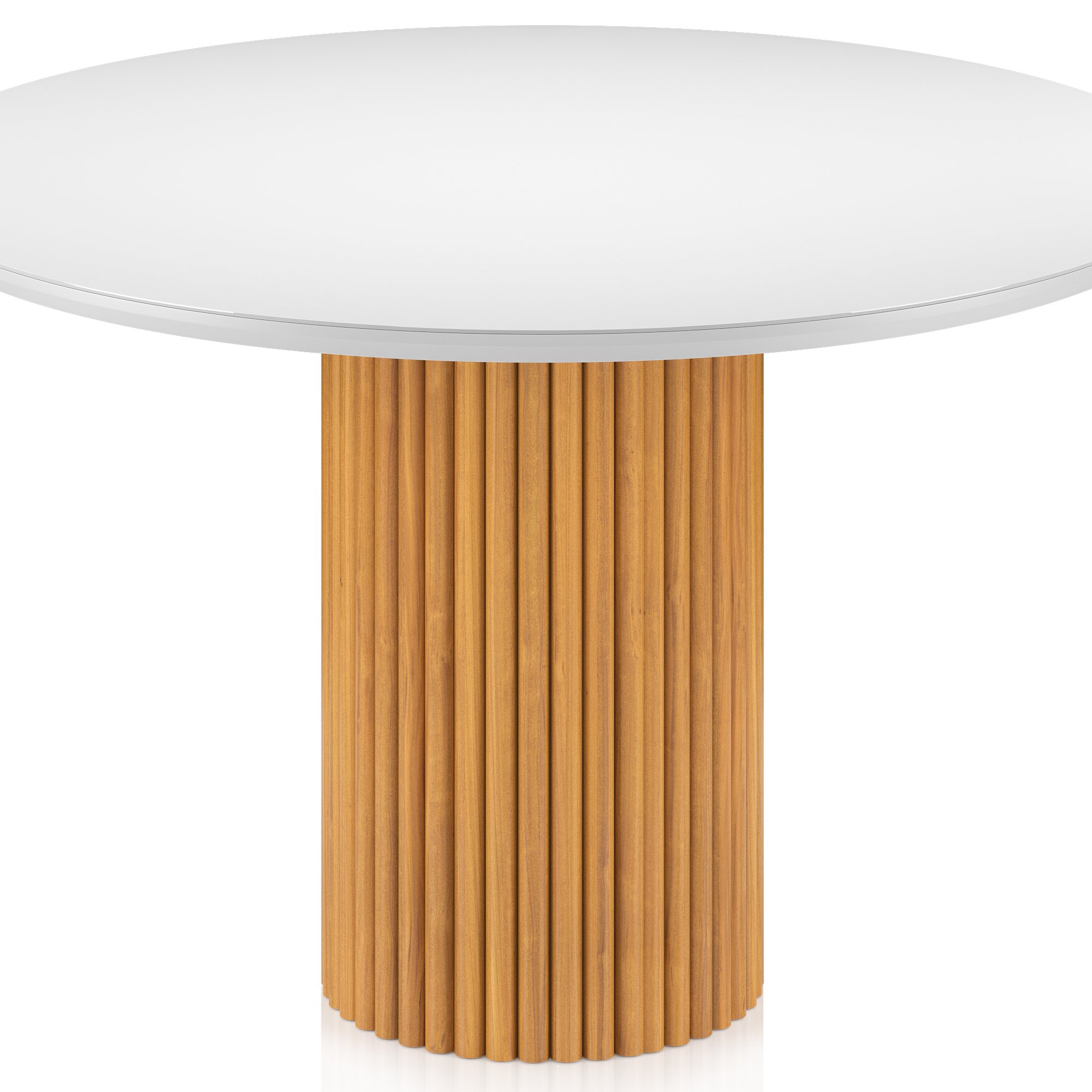 Mesa Wendy Light pés em madeira Maciça cor Mel tampo e Vidro na cor ...